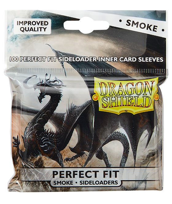 Dragon Shield Perfect Fit Side-Loading Sleeves - Smoke [5 Packs ...